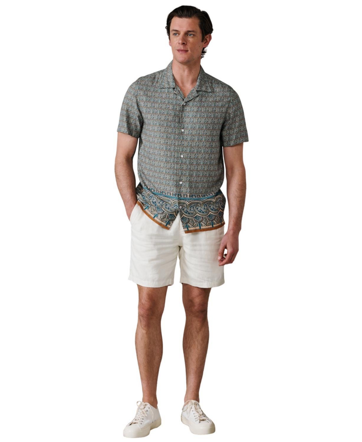 AUBIN belmont printed shirt